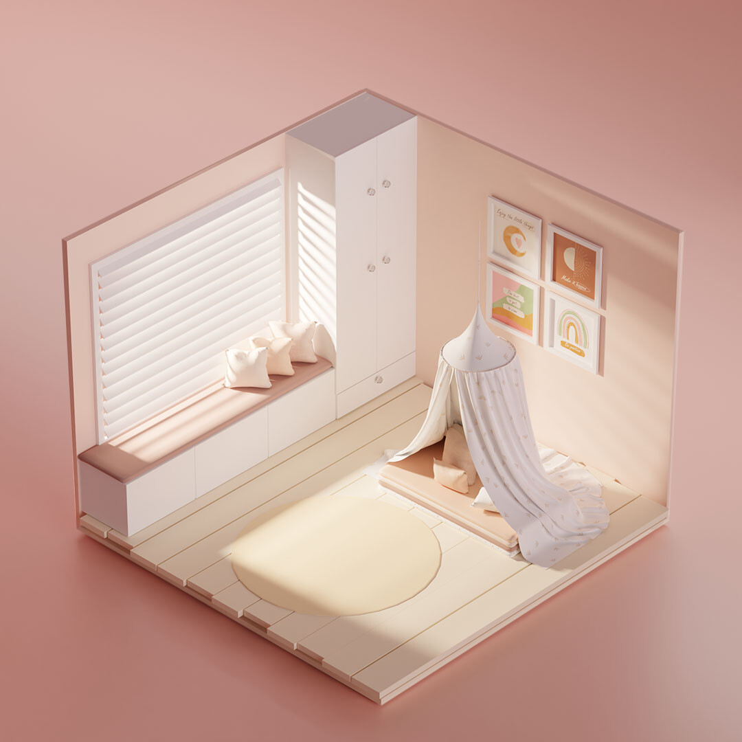 ArtStation - 25 Lowpoly Interior Room | Resources