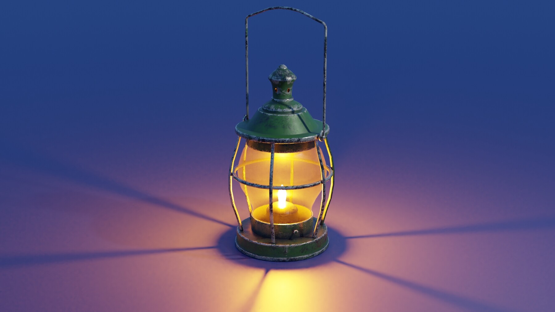 ArtStation - Stylized medieval kerosene lamp | Game Assets