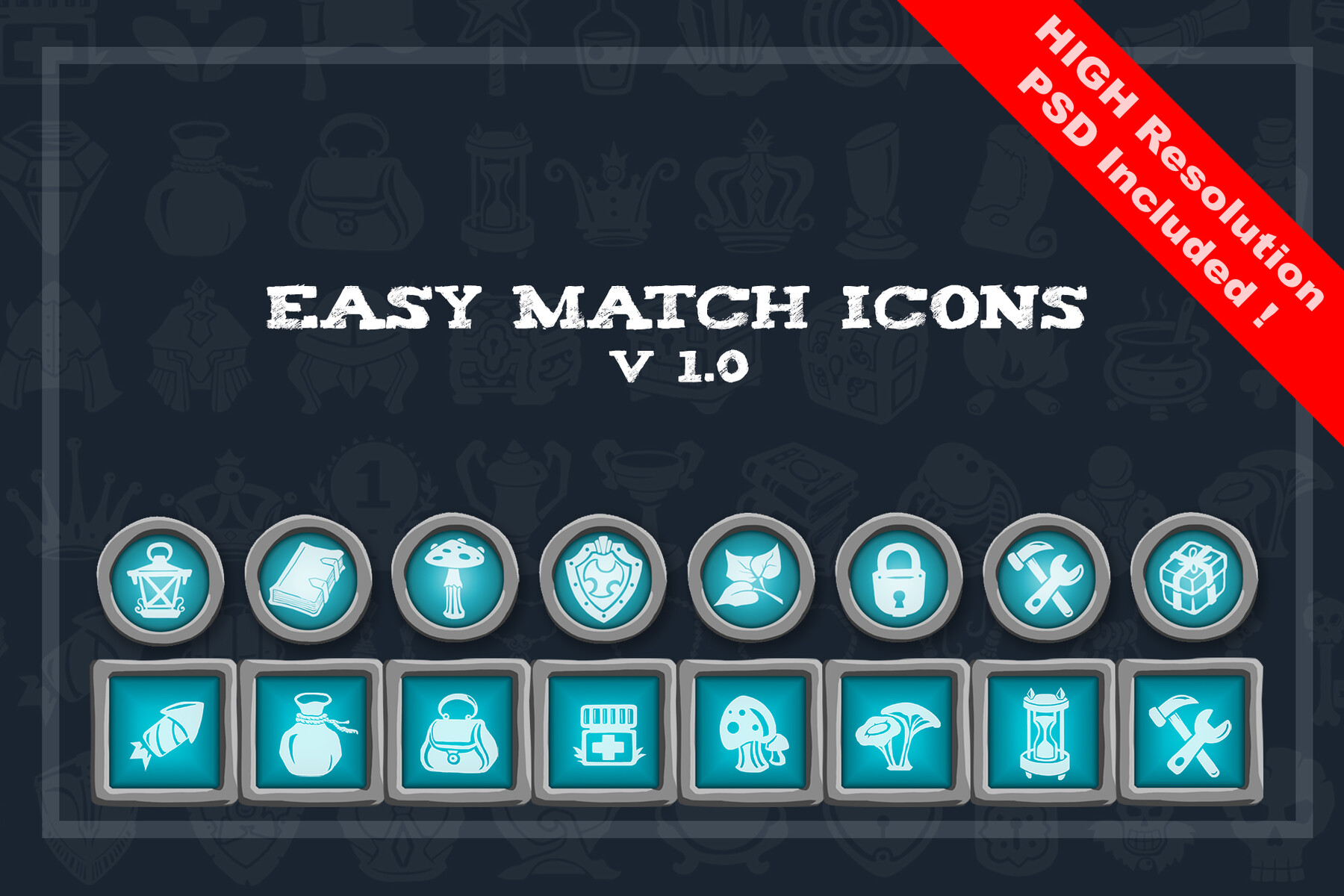 ArtStation - EASY MATCH 2D ICONS | Game Assets