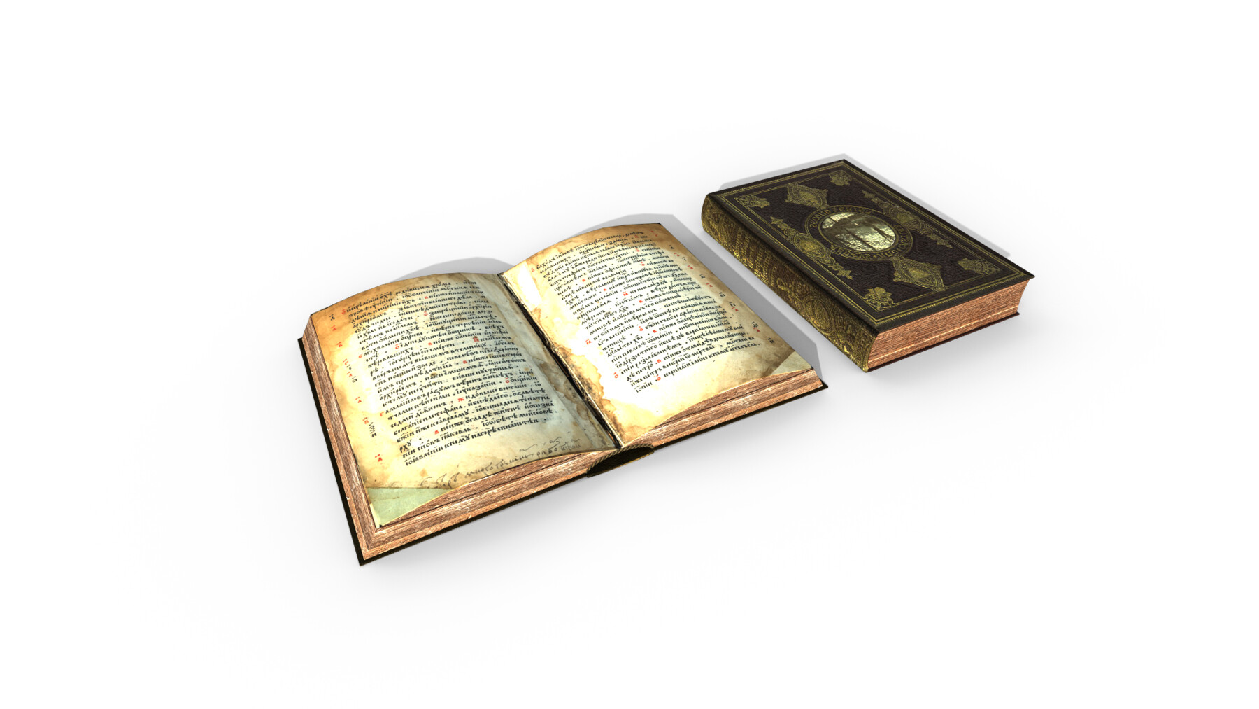 ArtStation - Old historical books PBR low-poly 3D model | Resources