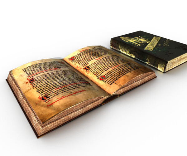 ArtStation - Old historical books PBR low-poly 3D model | Resources