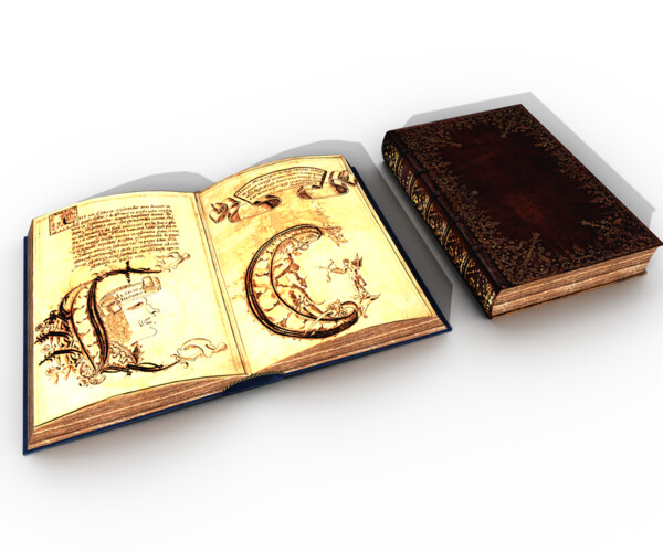 ArtStation - Old historical books PBR low-poly 3D model | Resources