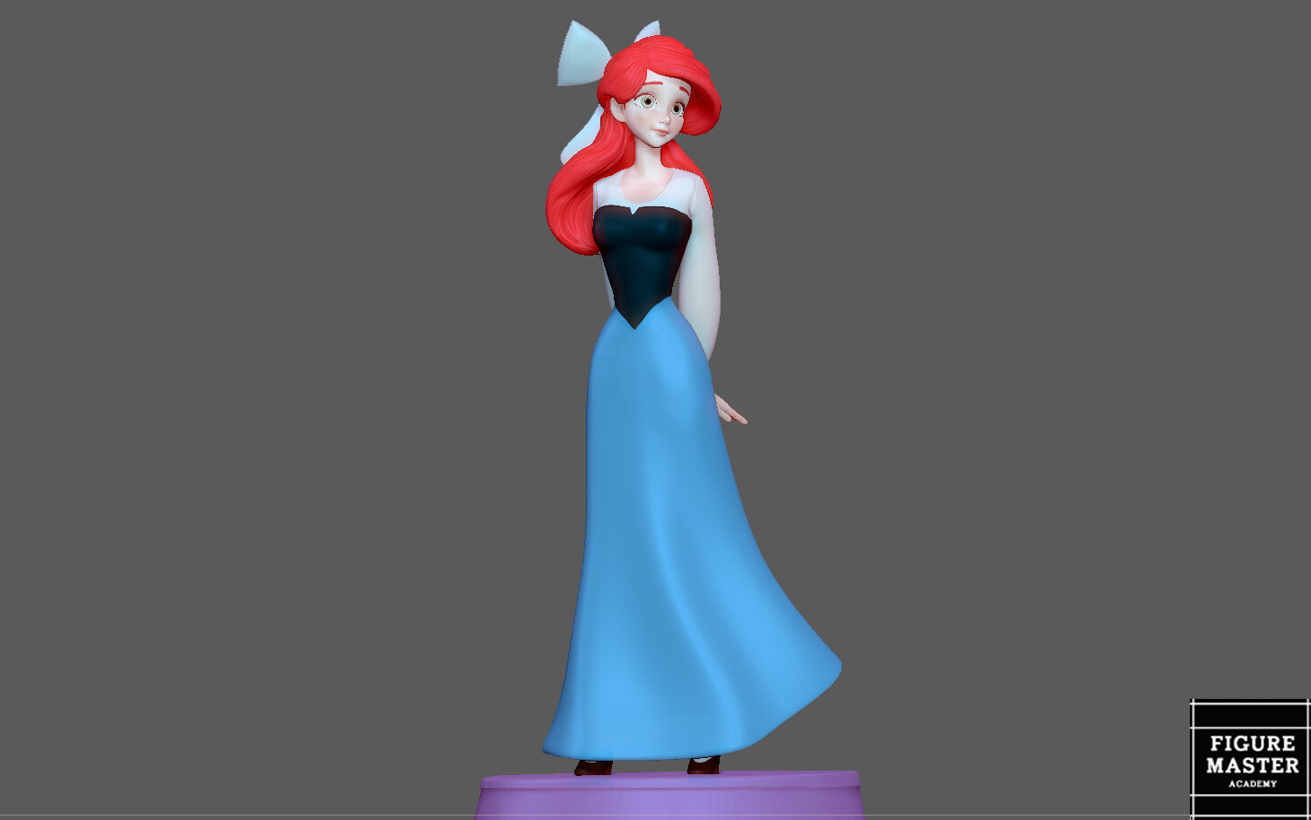 ArtStation - ARIEL BLUE DRESS LITTLE MERMAID DISNEY princess ANIMATION ...