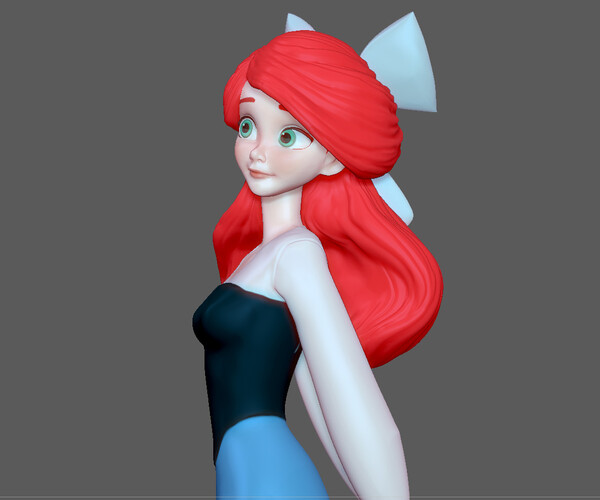 ArtStation - ARIEL BLUE DRESS LITTLE MERMAID DISNEY princess ANIMATION ...