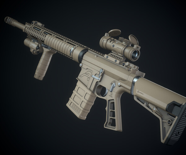 ArtStation - AR-10 Custom-04 | Game Assets