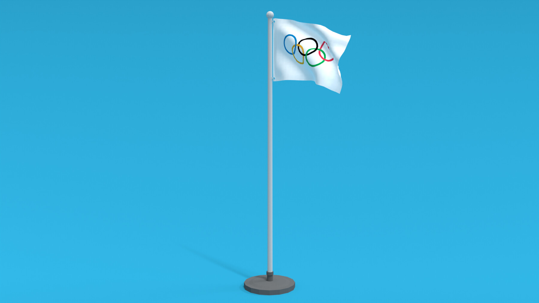 ArtStation - Low Poly Seamless Animated Olympic Flag | Game Assets