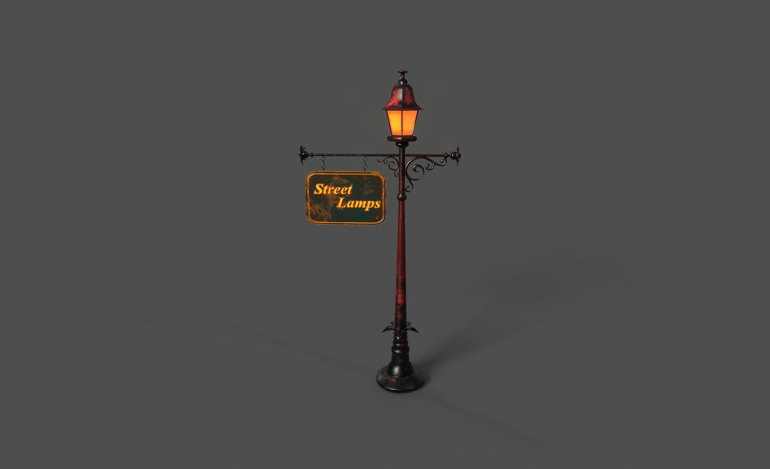 ArtStation - Street Lamp Signboard | Game Assets