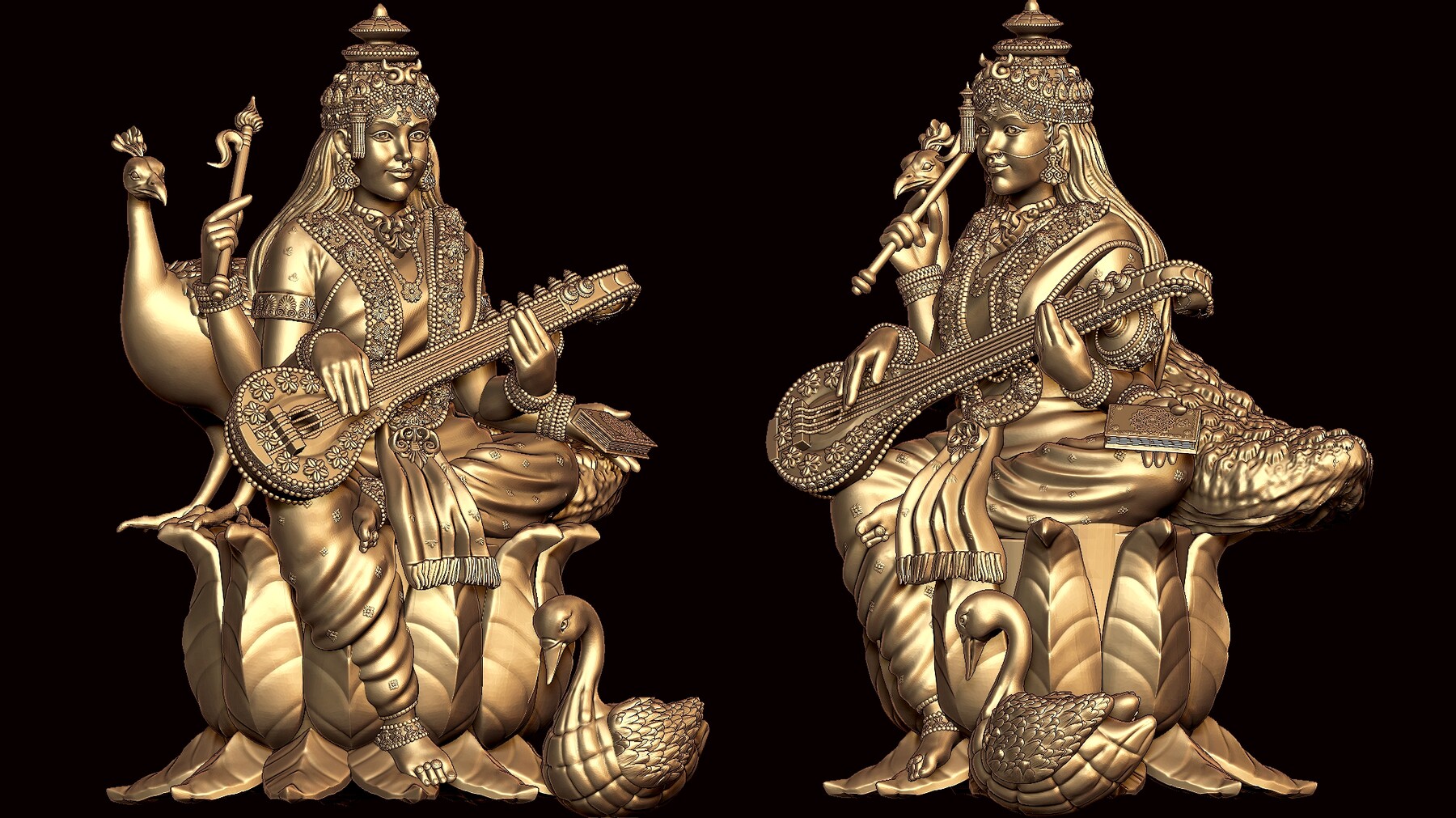 ArtStation - Saraswati Mata 3D Model 02 | Resources