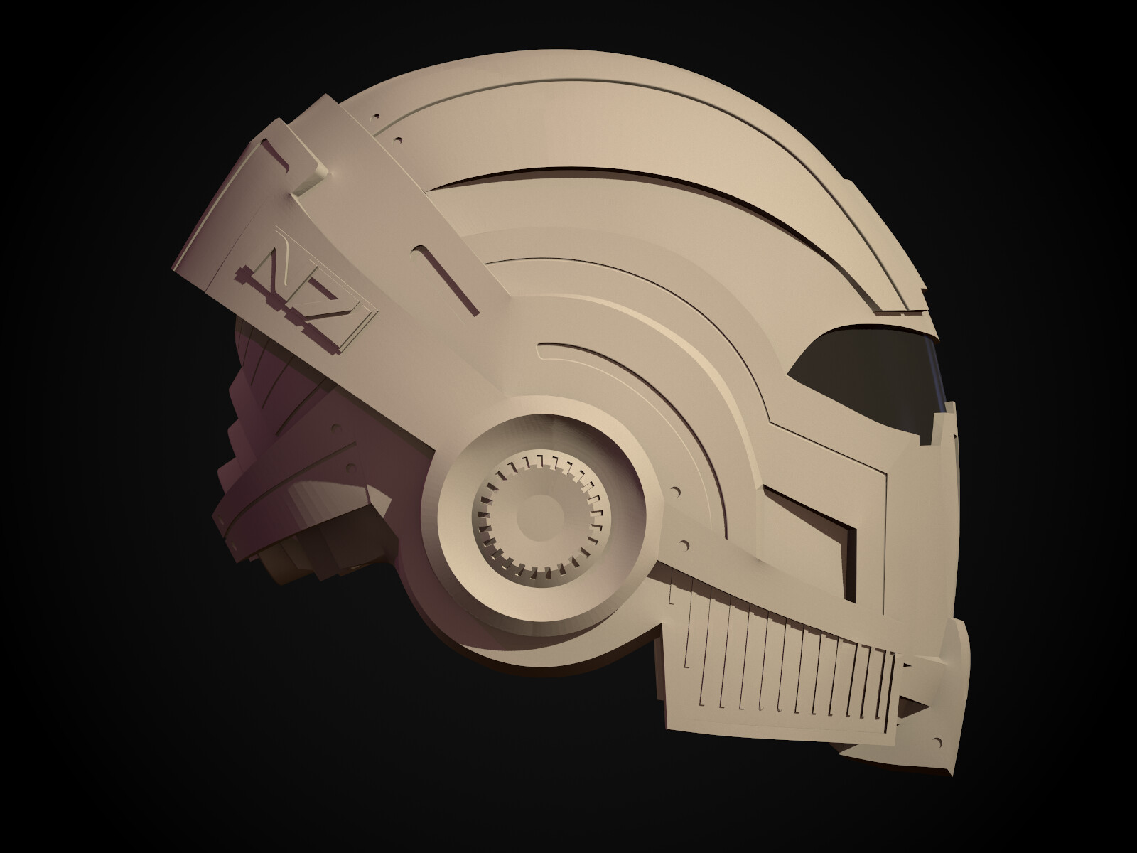 ArtStation - printable sci fi N7 mass effect helmet | Resources