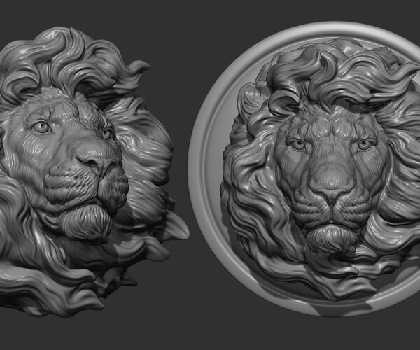 ArtStation - Lion head without a grin | Resources