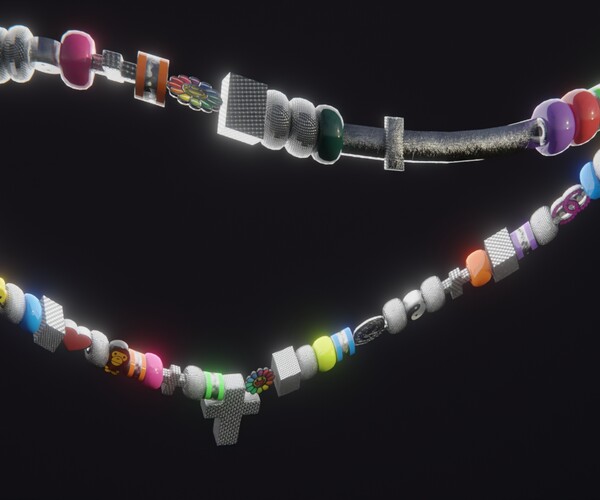 ArtStation - Designer Chain with Custom Charms | Game Assets