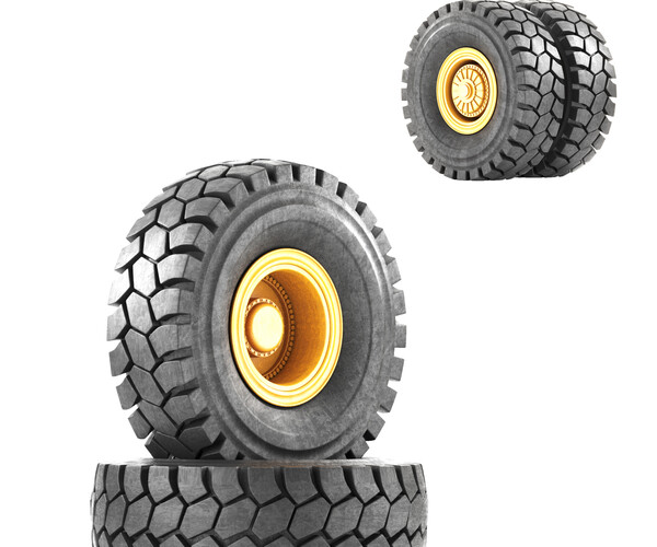 ArtStation - heavy vehicle wheel and tire (front and rear) | Resources