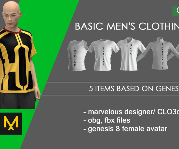 ArtStation - basic men's clothing pack | Game Assets