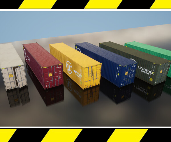 ArtStation - Cargo Container Pack (Unreal Engine) | Game Assets
