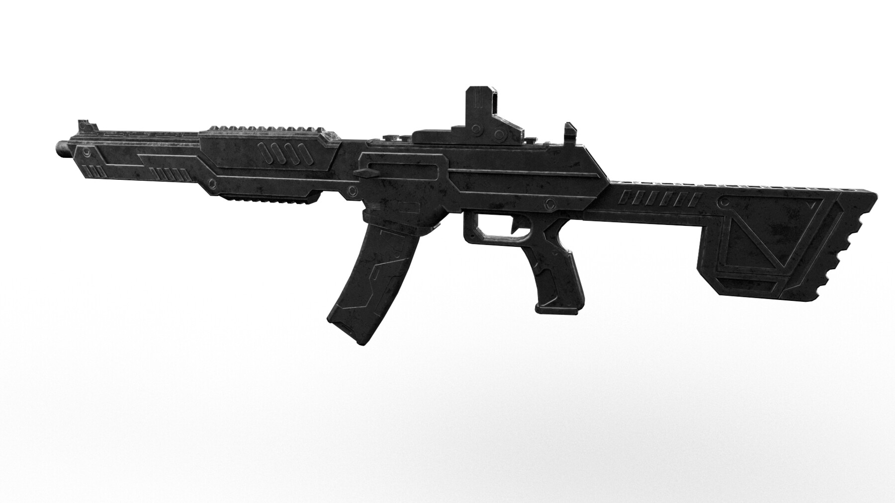 ArtStation - Machine Gun - Revolution 0492 - Color Black | Game Assets