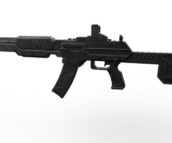 ArtStation - Machine Gun - Revolution 0492 - Color Black | Game Assets
