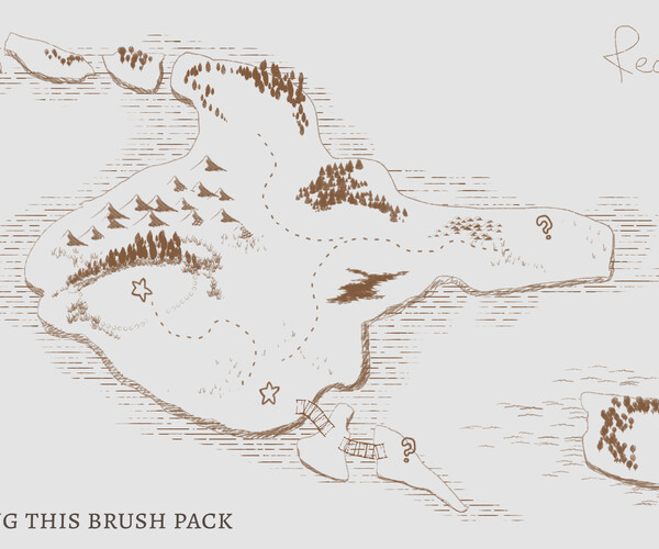 ArtStation - Fantasy Map Cartographer [Unique Brush Pack] | Brushes