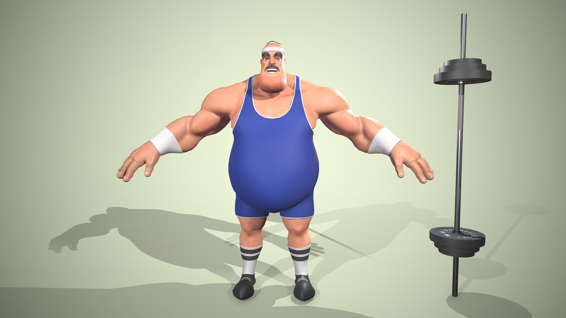 ArtStation - Strong man Low-poly 3D model | Game Assets