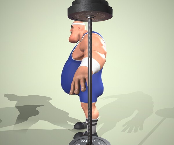ArtStation - Strong man Low-poly 3D model | Game Assets