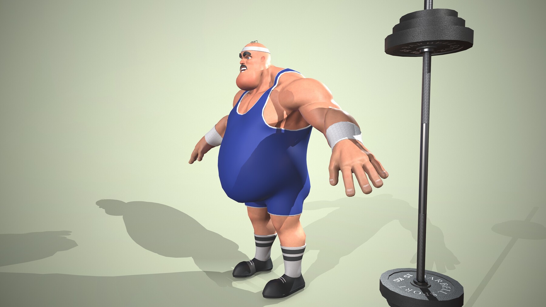 ArtStation - Strong man Low-poly 3D model | Game Assets