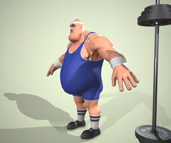 ArtStation - Strong man Low-poly 3D model | Game Assets