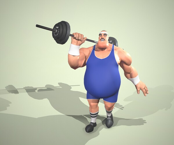 ArtStation - Strong man Low-poly 3D model | Game Assets
