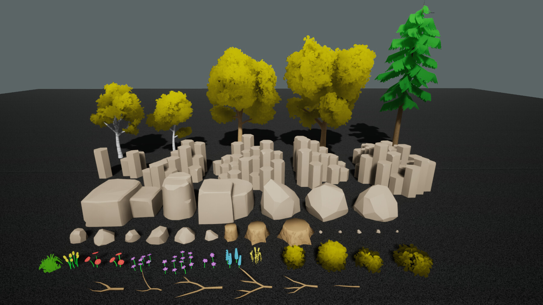 ArtStation - Stylized Painted Nature | Game Assets