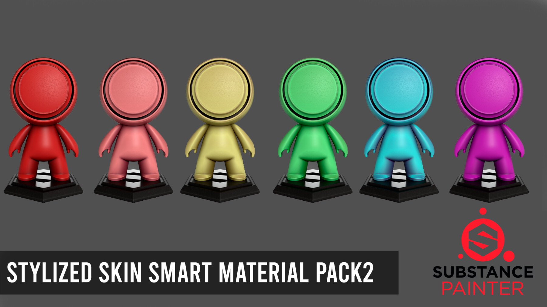 ArtStation - STYLIZED SKIN SMART MATERIAL | PACK 2 | Resources