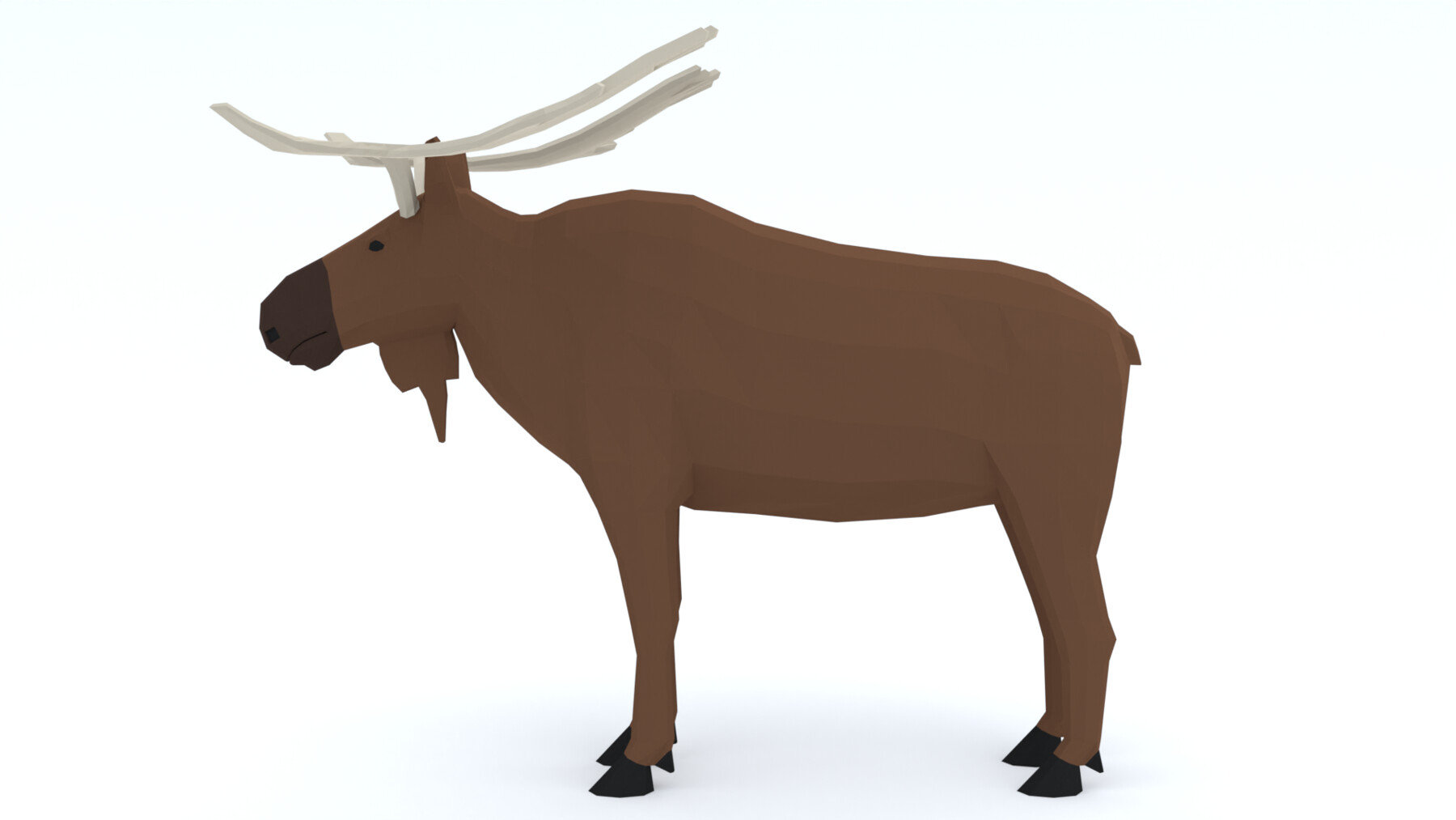 ArtStation - Low Poly Caretoon Moose | Game Assets