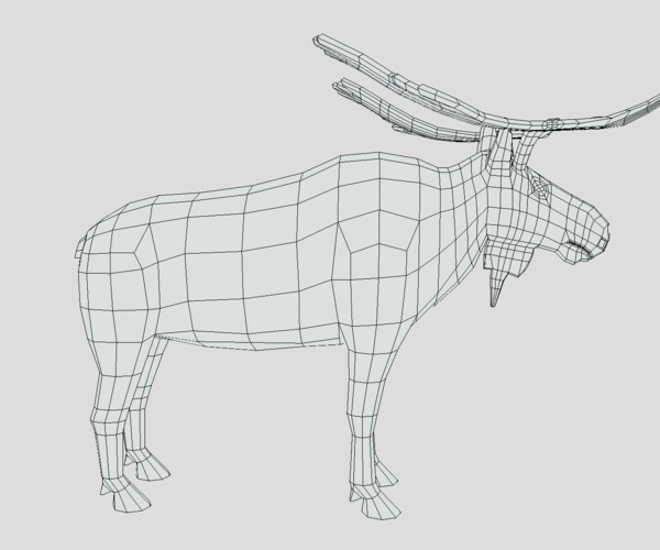 ArtStation - Low Poly Caretoon Moose | Game Assets