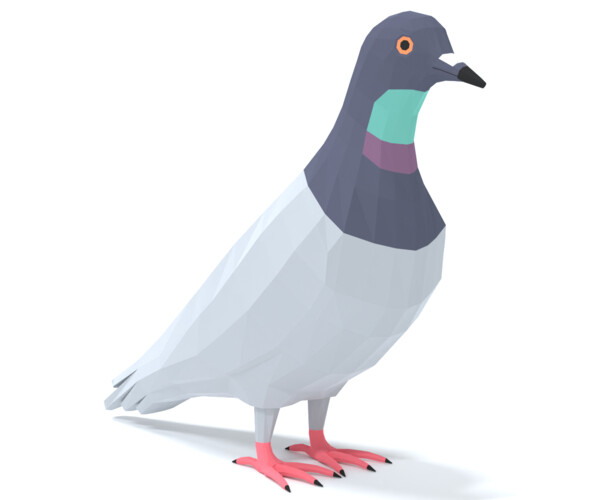 ArtStation - Low Poly Cartoon Pigeon | Game Assets