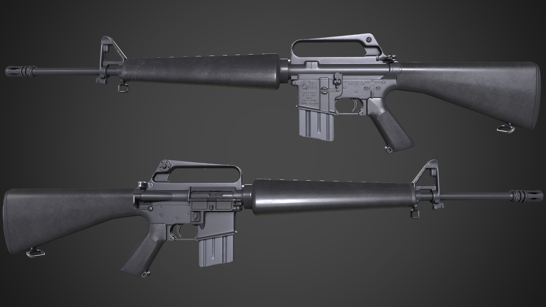 ArtStation - Colt M16A1 | Game Assets