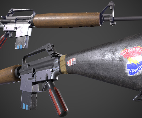 ArtStation - Rust-Inspired M16A1 | Game Assets