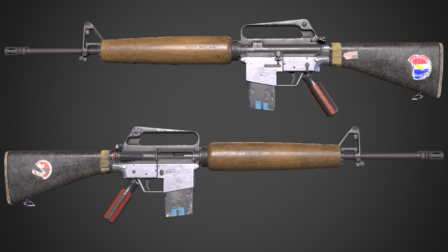 ArtStation - Rust-Inspired M16A1 | Game Assets