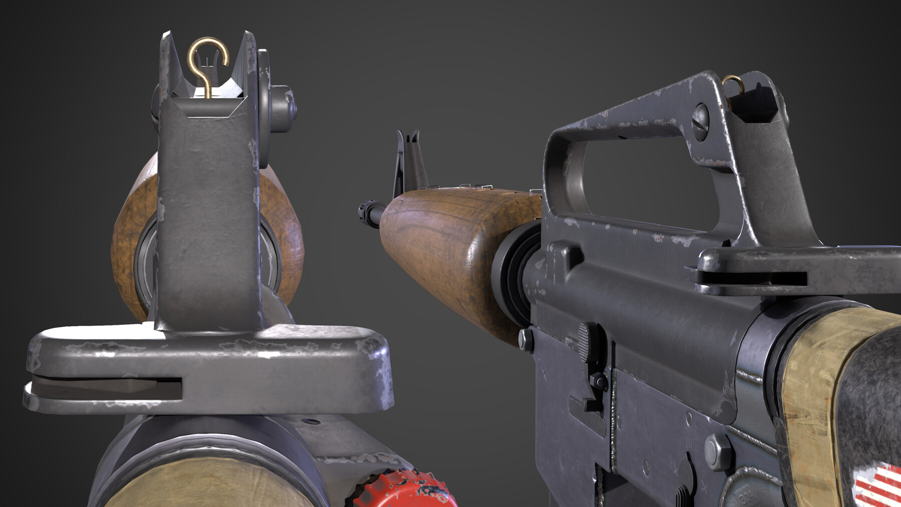 ArtStation - Rust-Inspired M16A1 | Game Assets