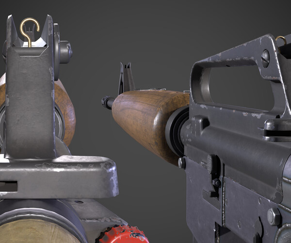 ArtStation - Rust-Inspired M16A1 | Game Assets