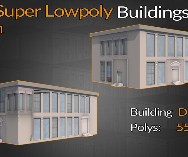 ArtStation - 20 Super Low-Poly buildings | Game Assets