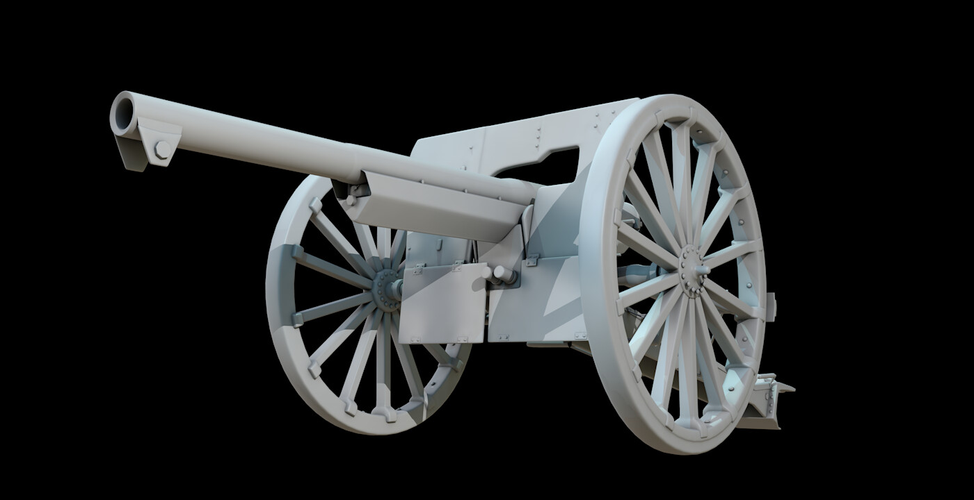 ArtStation - French Cannon based Canon de 75 mle 1897 | Resources