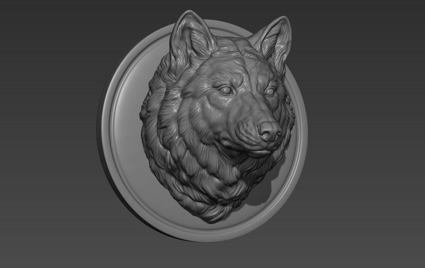 ArtStation - Wolf head without a grin | Resources