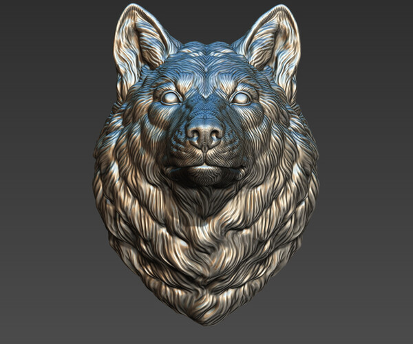ArtStation - Wolf head without a grin | Resources