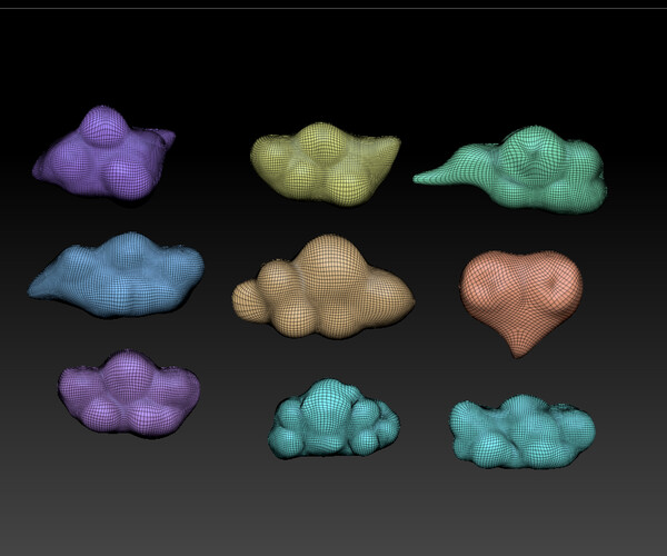 ArtStation - Cartoon cloud CG model material download, Baiyun 3D model download | Game Assets