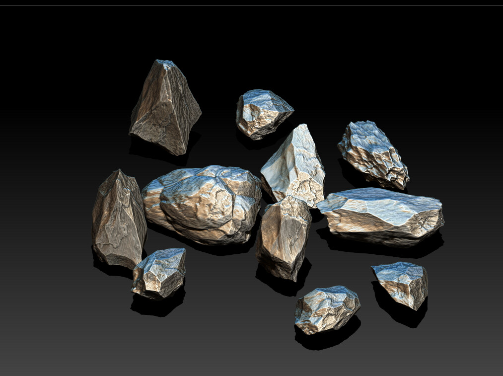 ArtStation - Stone 3D model download, rockery stone 3D map download ...