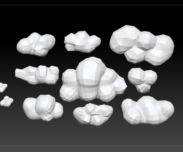 ArtStation - Cartoon cloud download, Baiyun CG model material download ...