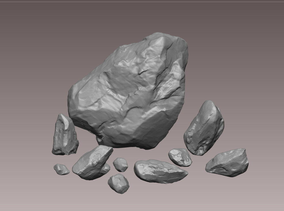 ArtStation - CG rock rock mountain model download, scene stone ...