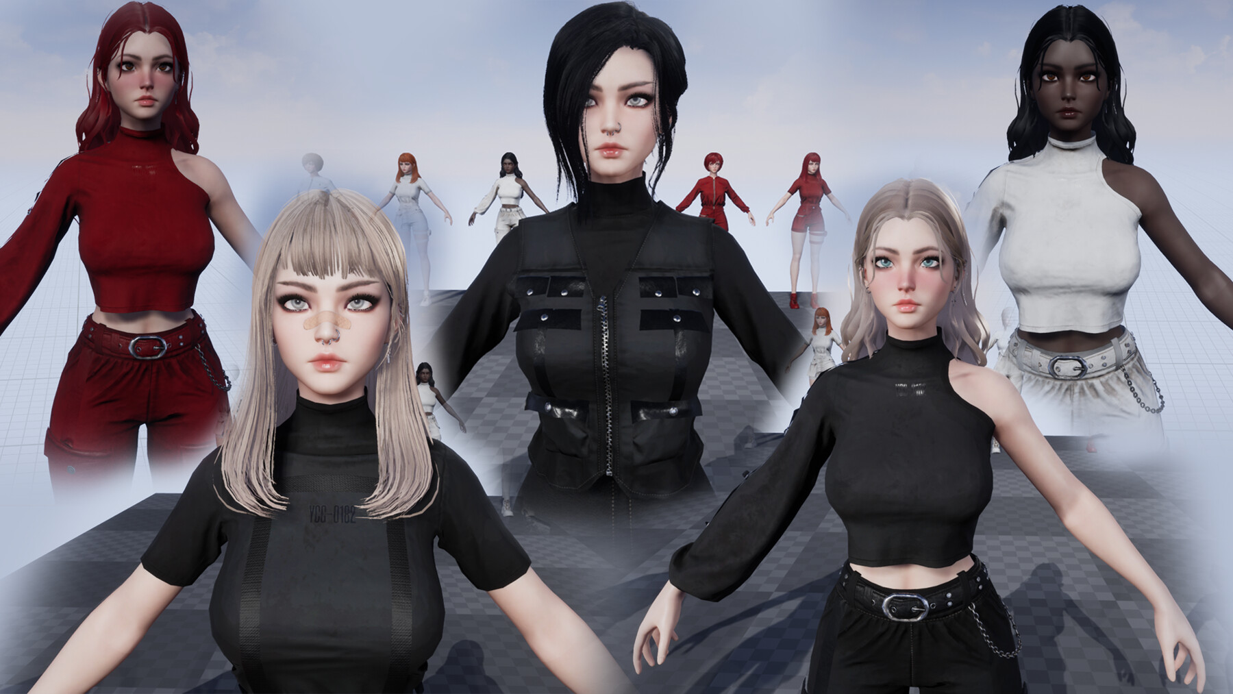 ArtStation - Techwear Girl - Game Ready | Game Assets