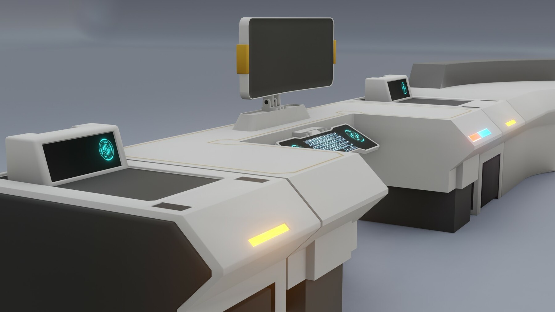 ArtStation - Sci-Fi Workspace - Low poly - PBR - Game ready | Game Assets