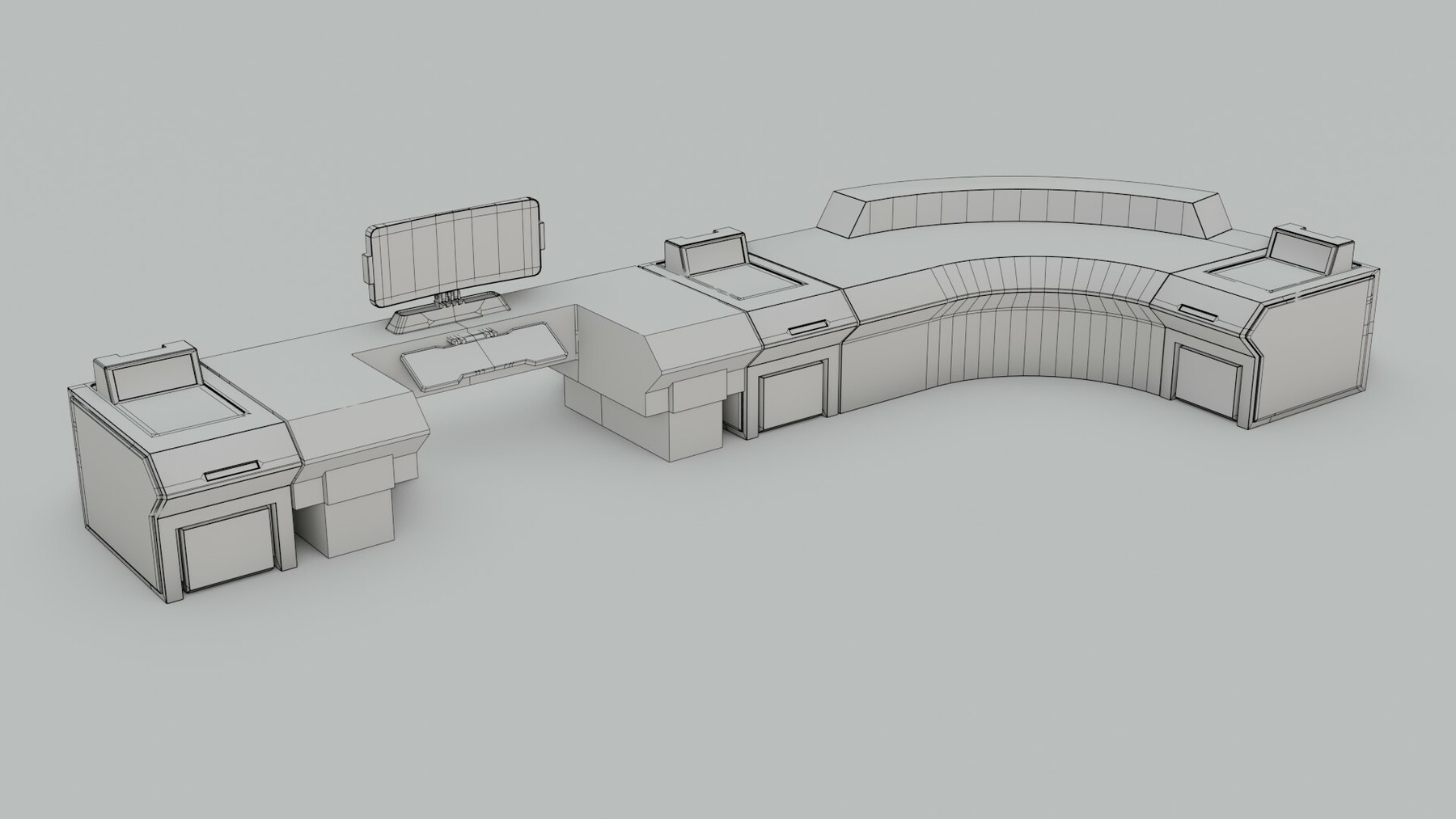 ArtStation - Sci-Fi Workspace - Low poly - PBR - Game ready | Game Assets