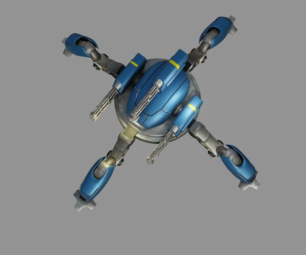 ArtStation - Sci Fi Quad Bot - Low Poly - Game Ready - PBR | Game Assets