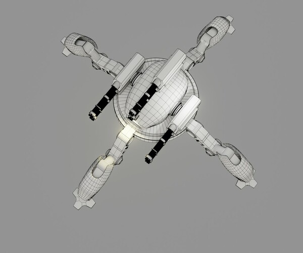 ArtStation - Sci Fi Quad Bot - Low Poly - Game Ready - PBR | Game Assets
