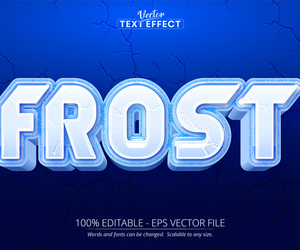 ArtStation - Ice text effect, editable frozen game and cartoon text ...